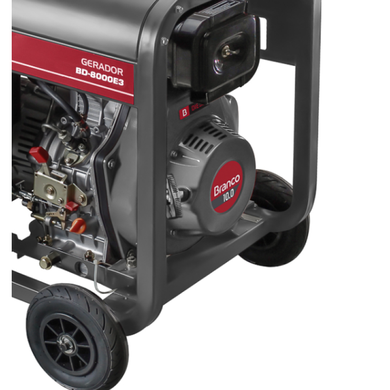 Gerador à Diesel Bd 8000 E3 8,0kVA Trifásico 220/380V Partida Elétrica - BRANCO