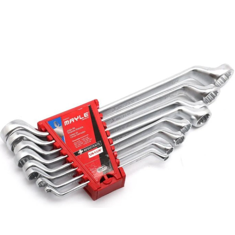 Jogo de Chave Estrela 6 a 22mm 8 peças Mayle