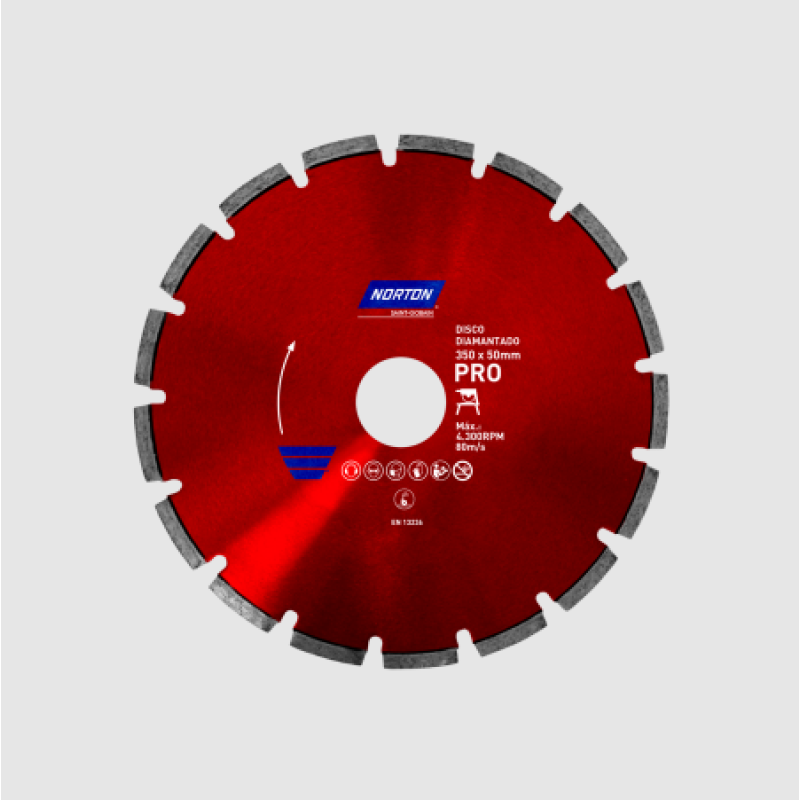 Disco Diamantado 350x3,2x50 Pro Mármore Norton