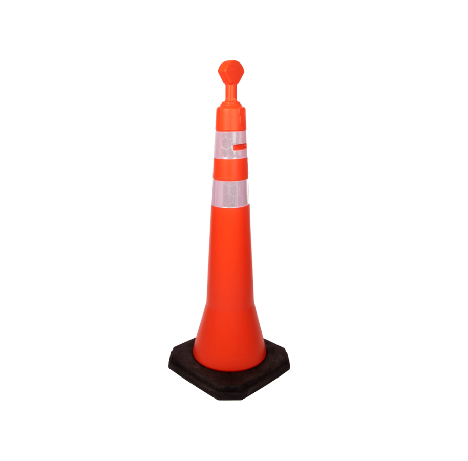 Cone Balizador Palito Laranja de Branco Refletivo com Base PL 4062-SP ...